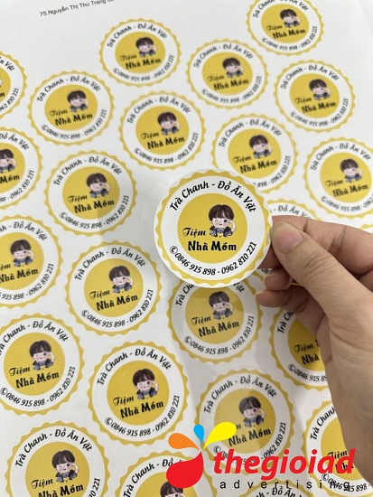 Decal tem nhãn, sticker, logo